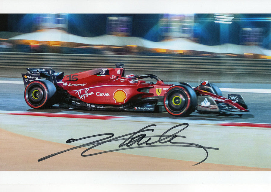 Charles Lerclerc Ferrari Signed Photograph 2022 Bahrain 1