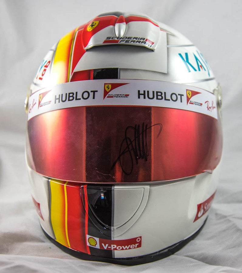 Sebastian Vettel Signed 2017 Ferrari Full Size Replica Helmet