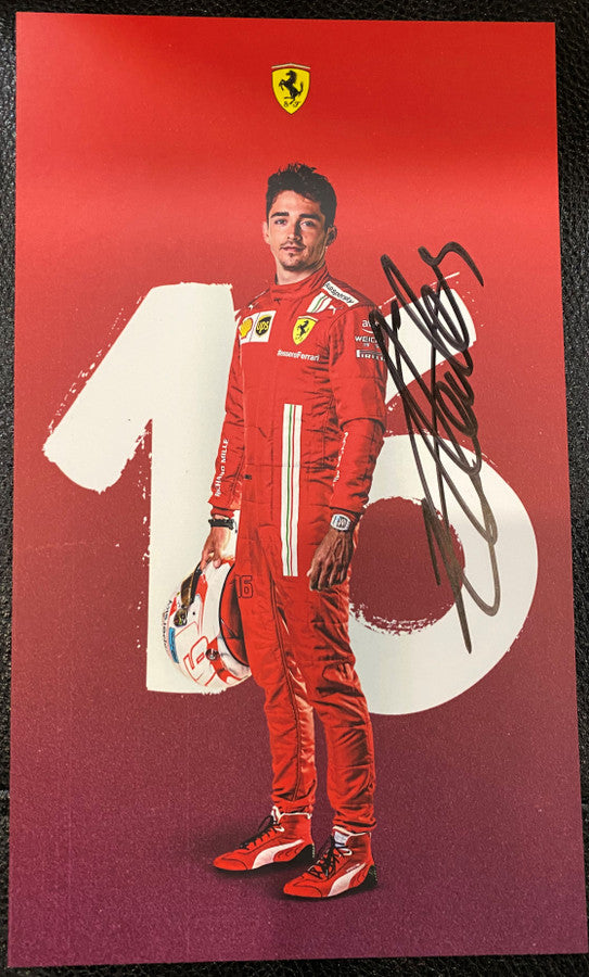 2021 Charles Leclerc Signed Ferrari Driver Card